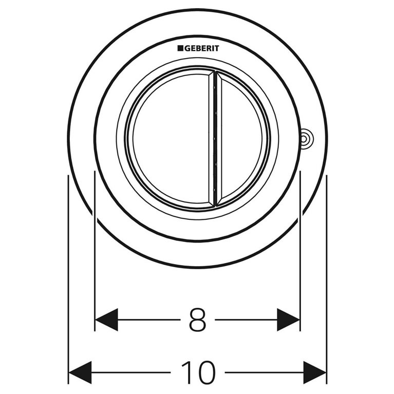 Geberit Type 01 White Dual Flush Button | Sanctuary Bathrooms