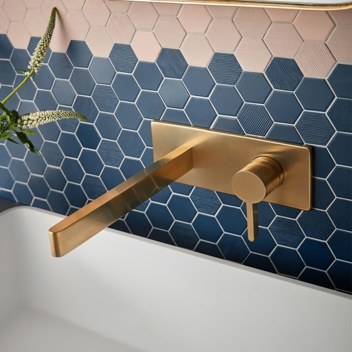 Vado Individual Edit Gold Wall-Mounted Basin Tap | Sanctuary Bathrooms