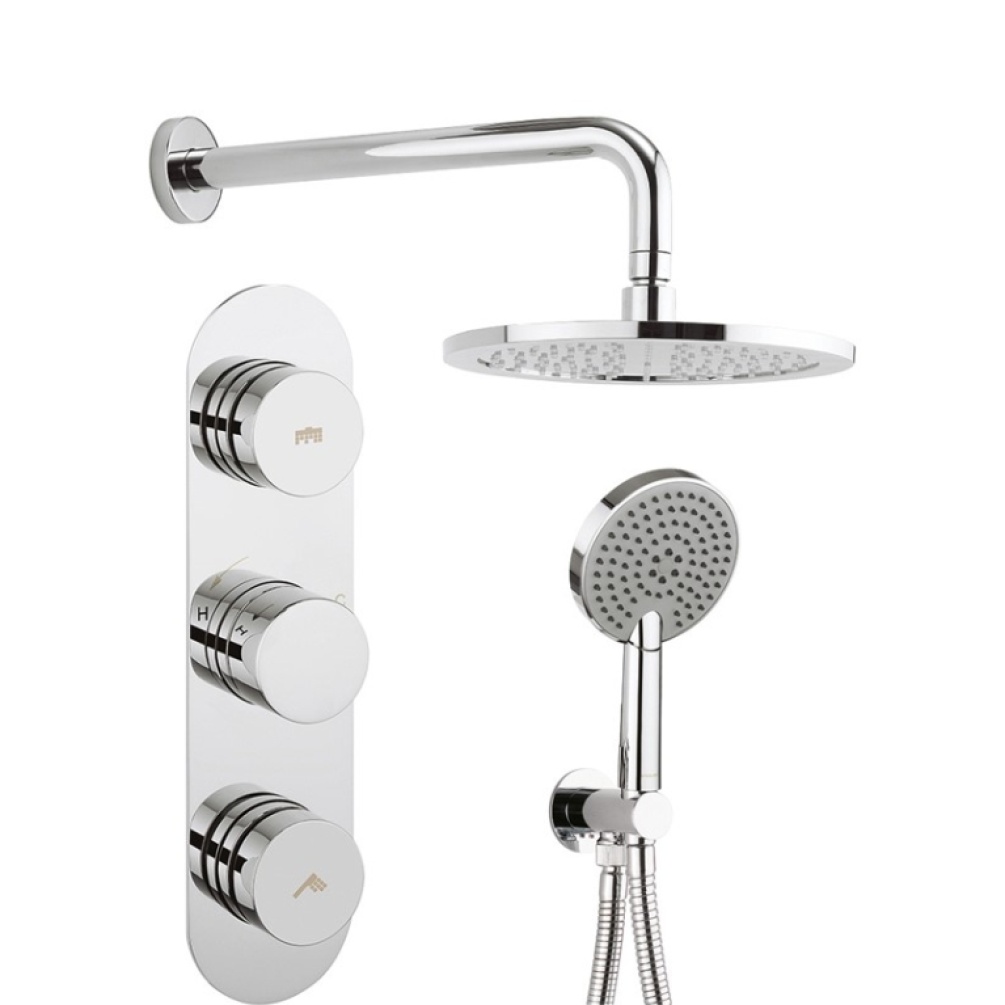 Crosswater Dial 2 Outlet Shower Bundle & Ethos Handset | Sanctuary