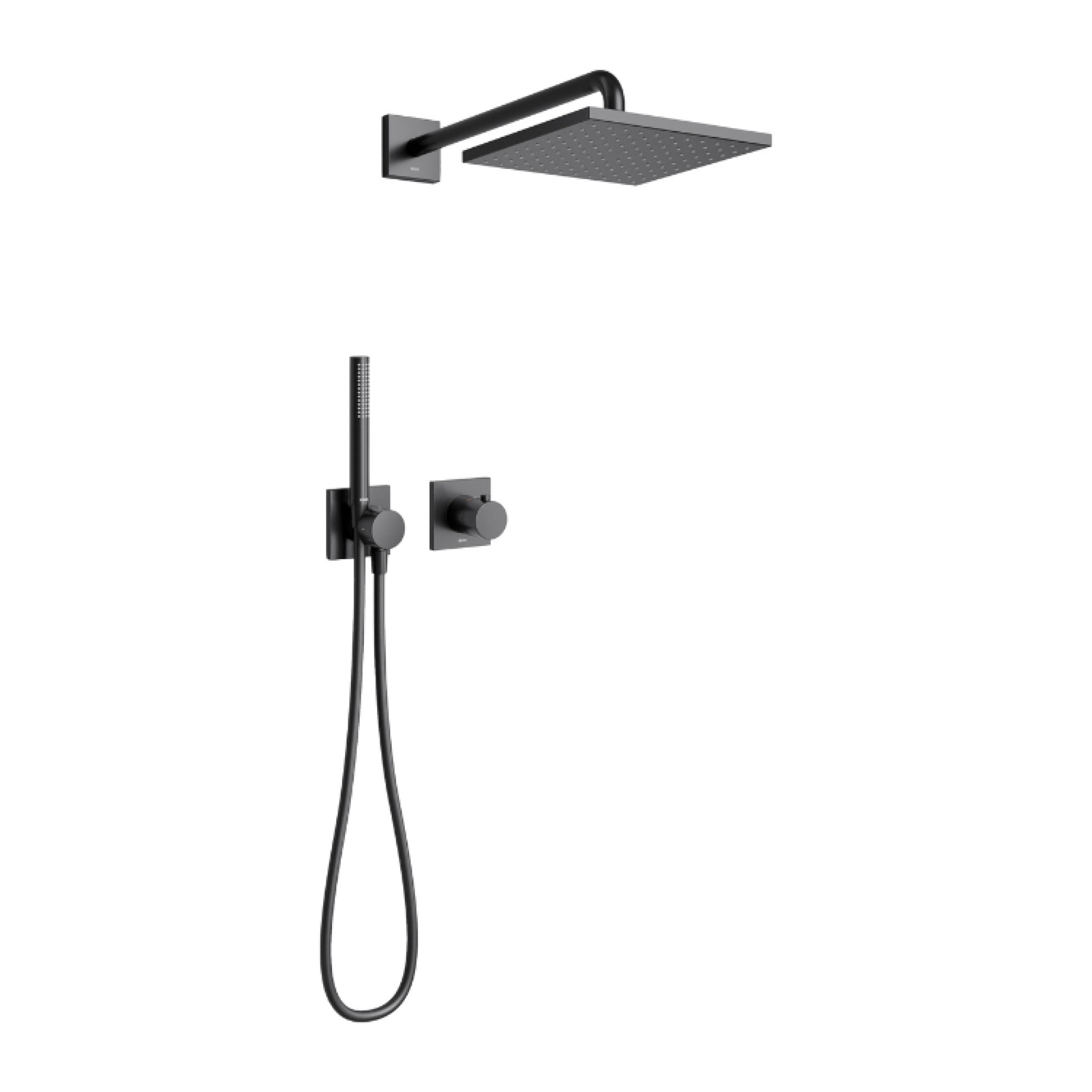 Keuco IXMO Black Square Shower Set | Sanctuary Bathrooms