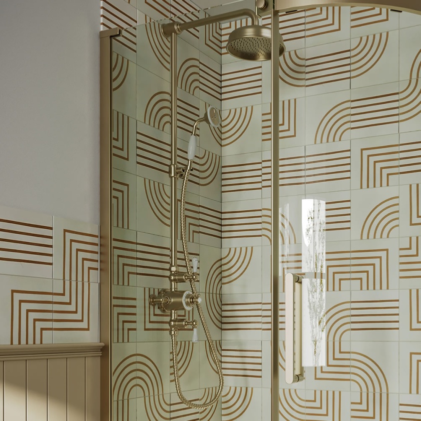 Crosswater Belgravia Brass 2-Way Shower Column | Sanctuary