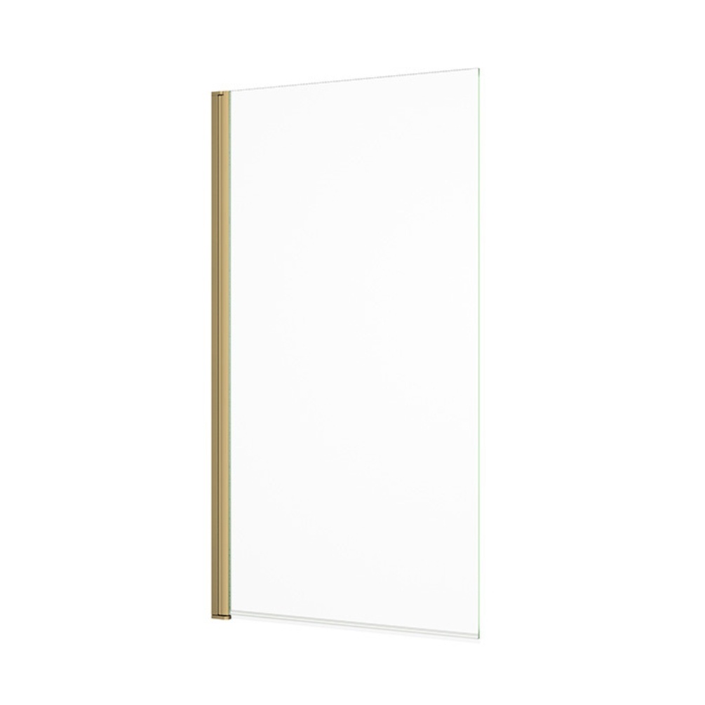 Abacus Brass 1500mm x 800mm Single Hinged Bath Screen