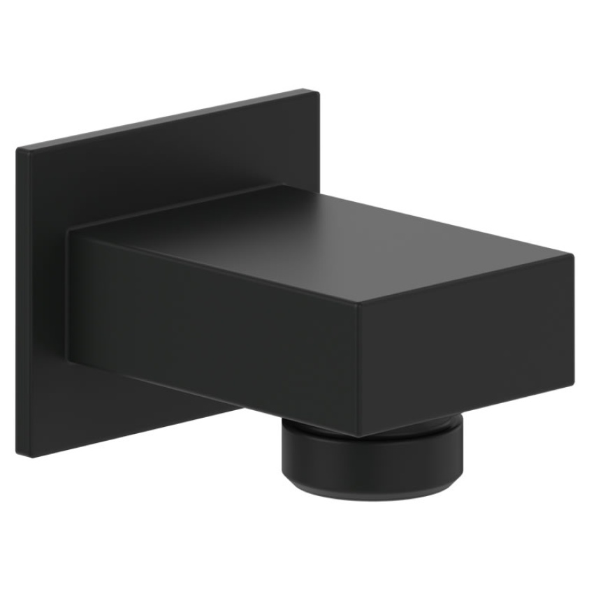 V&B Universal Matt Black Square Shower Outlet | Sanctuary Bathrooms