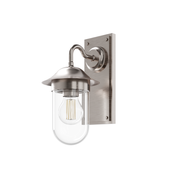 Burlington Guild Nickel Wall Mounted Clear Lights | Sanctuary