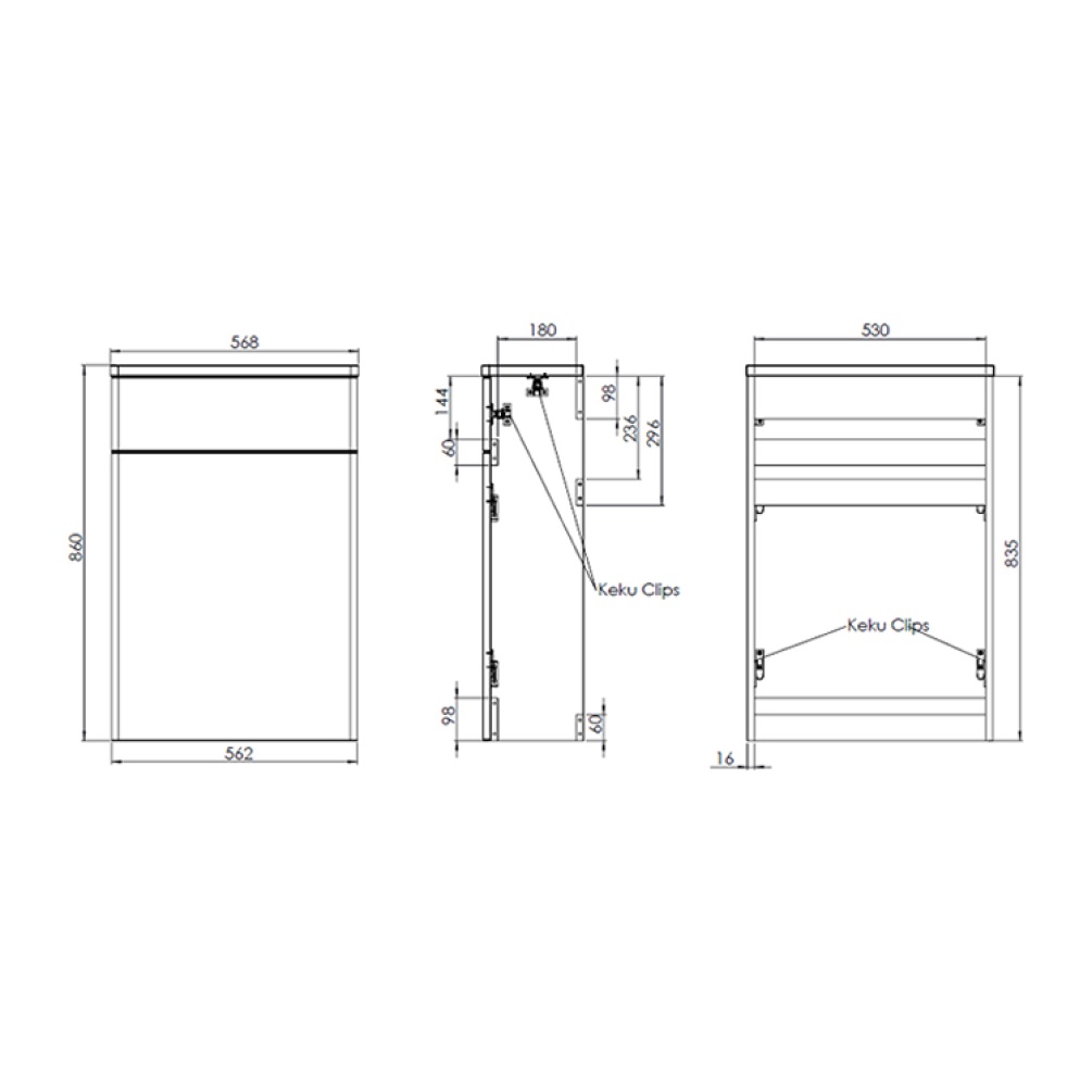 Tavistock Compass Back to Wall WC Unit & Worktop | Sanctuary