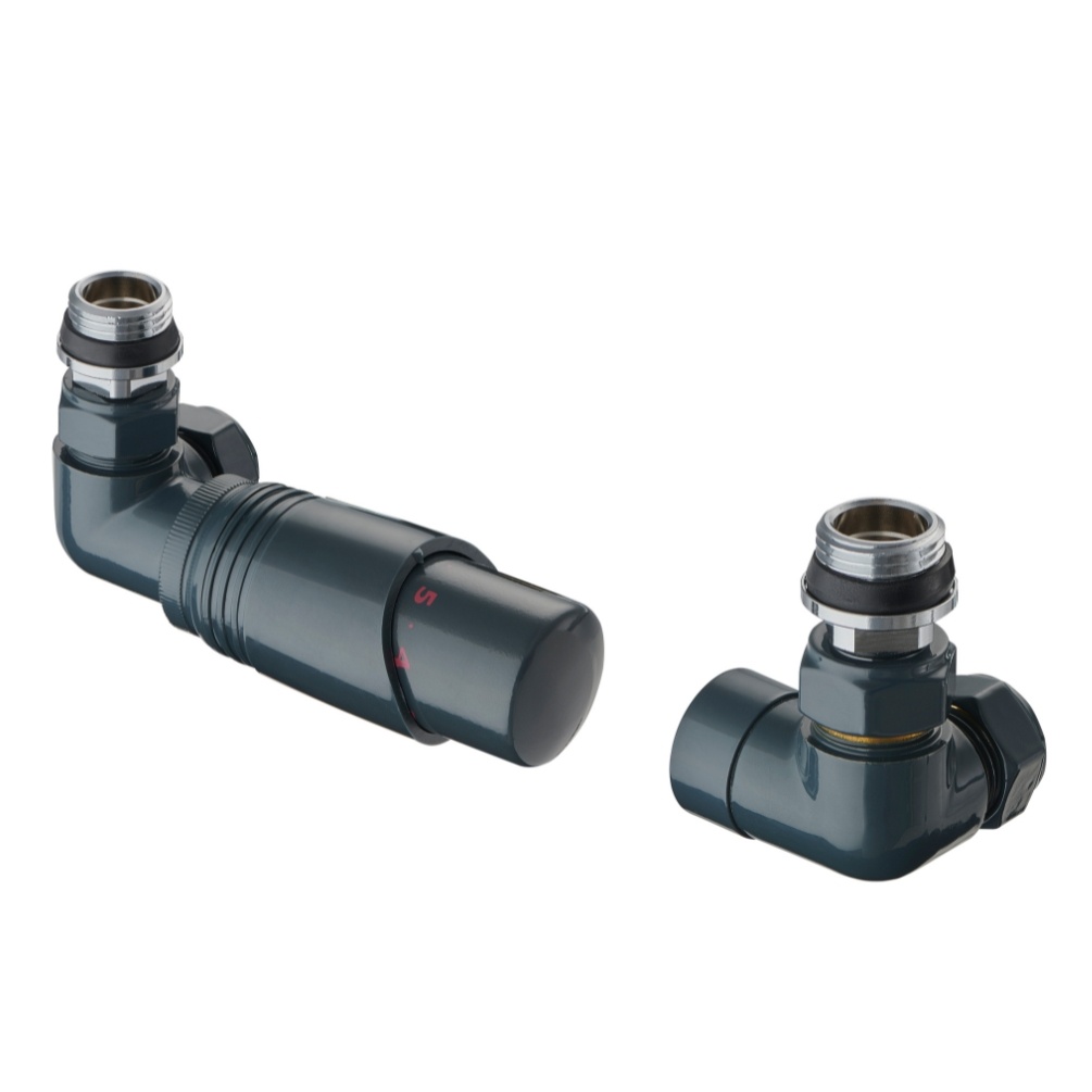 Terma Cylindrical TRV Anthracite 3 Axis Rad Valve | Sanctuary