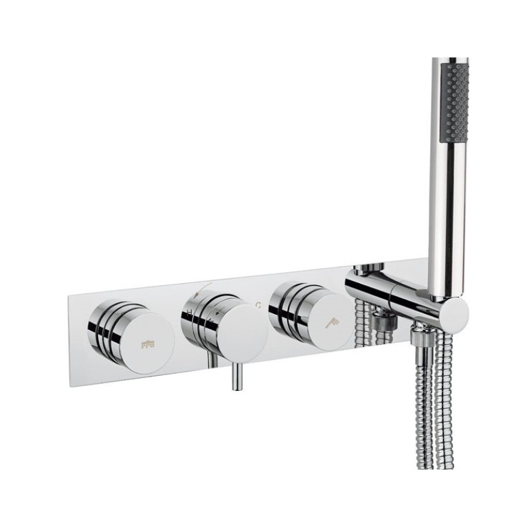 Crosswater Dial Shower Valve 2 Control with Kai Lever Trim & Handset ...