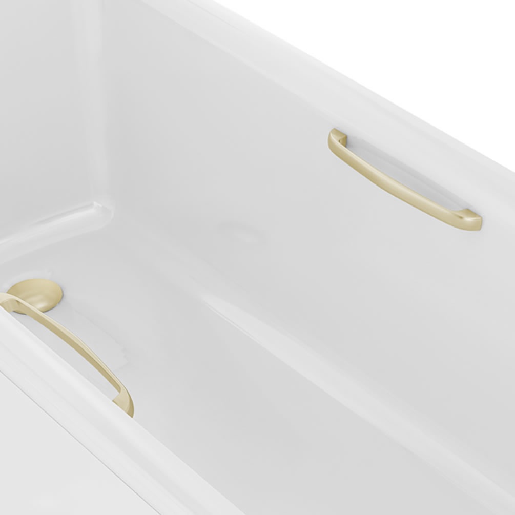 Eastbrook Beaufort Rockall 1700 x 750mm Single Ended Bath With Twin ...