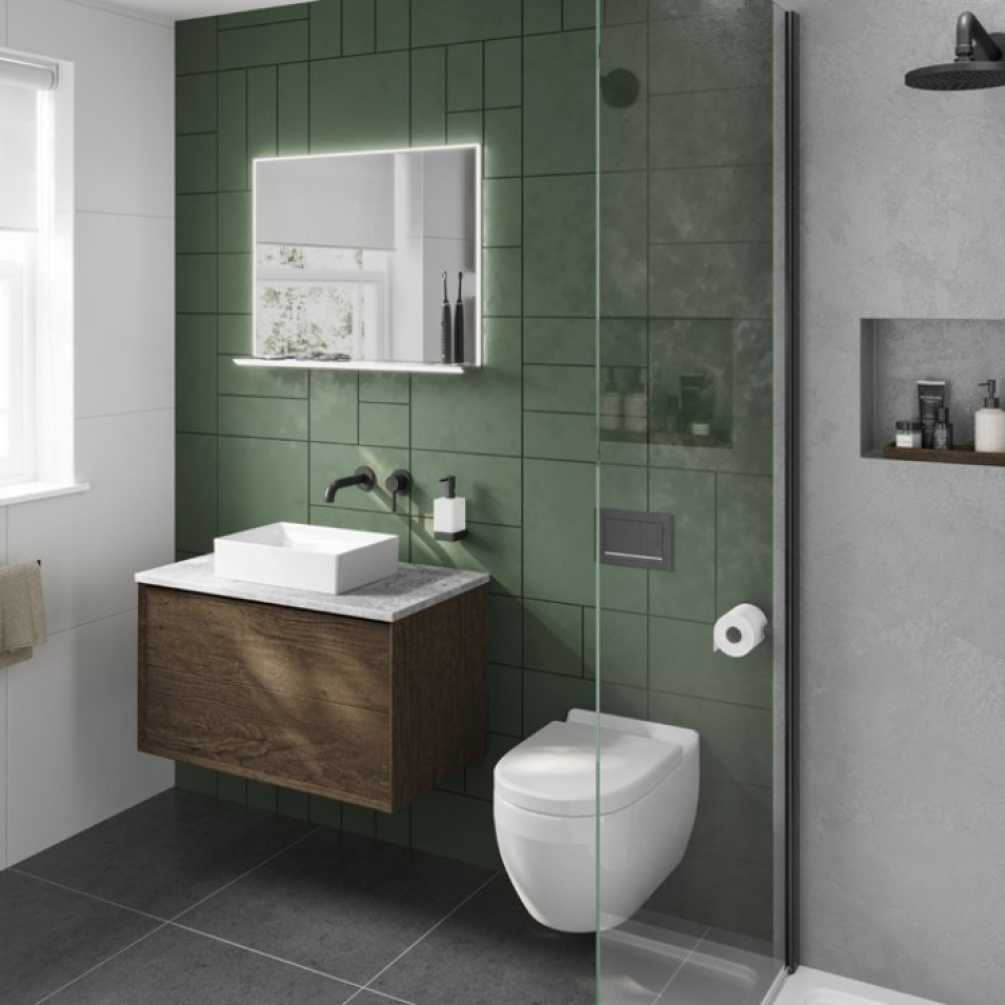 hib. Platform LED Mirror with Charging Shelf | Sanctuary Bathrooms