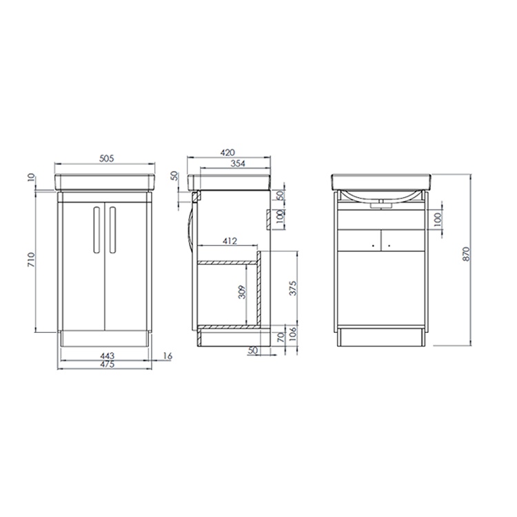 Tavistock Compass 500 Floorstanding Unit & Basin | Sanctuary Bathrooms