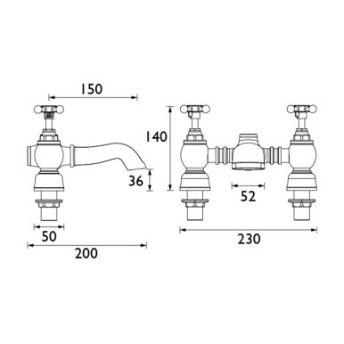 Heritage Trinity Bath Filler | Sanctuary Bathrooms