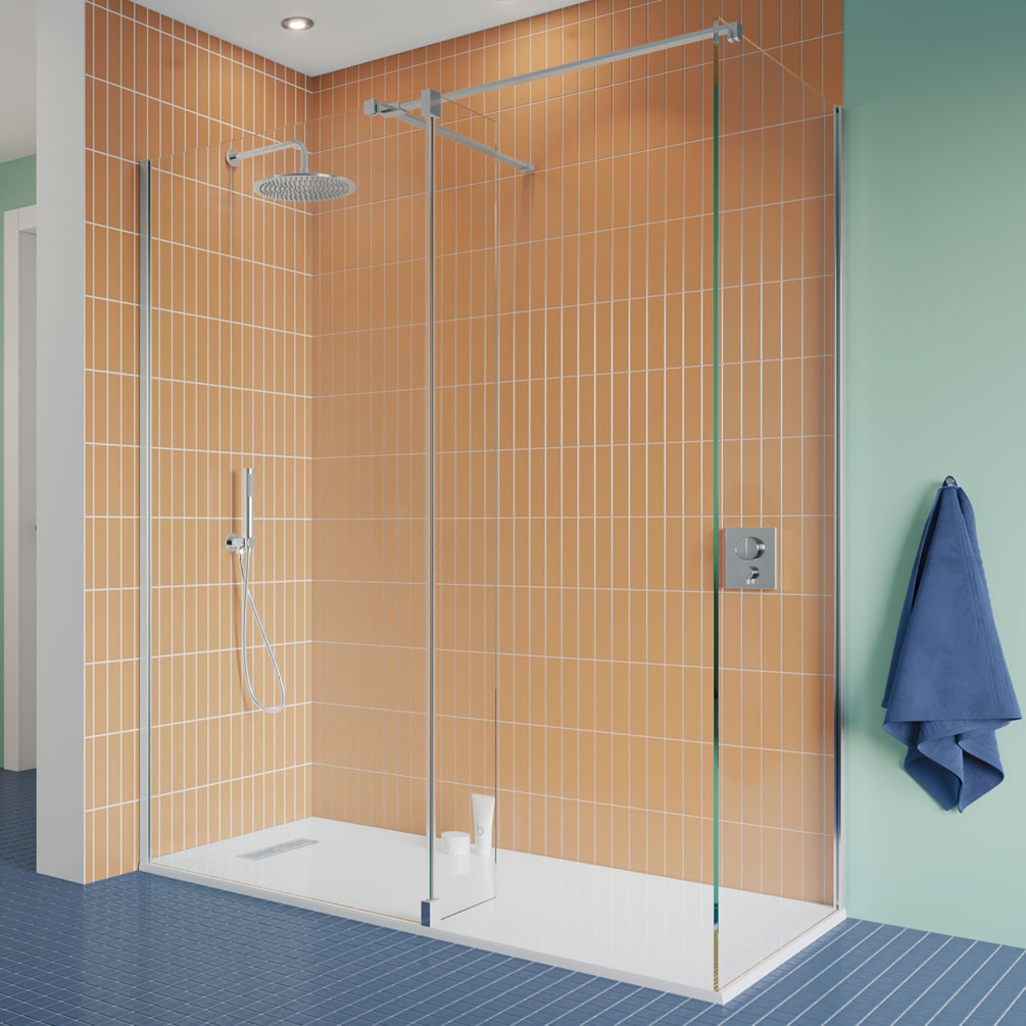 Crosswater Gallery 10 Polished Steel 700 Wetroom Screen | Sanctuary ...