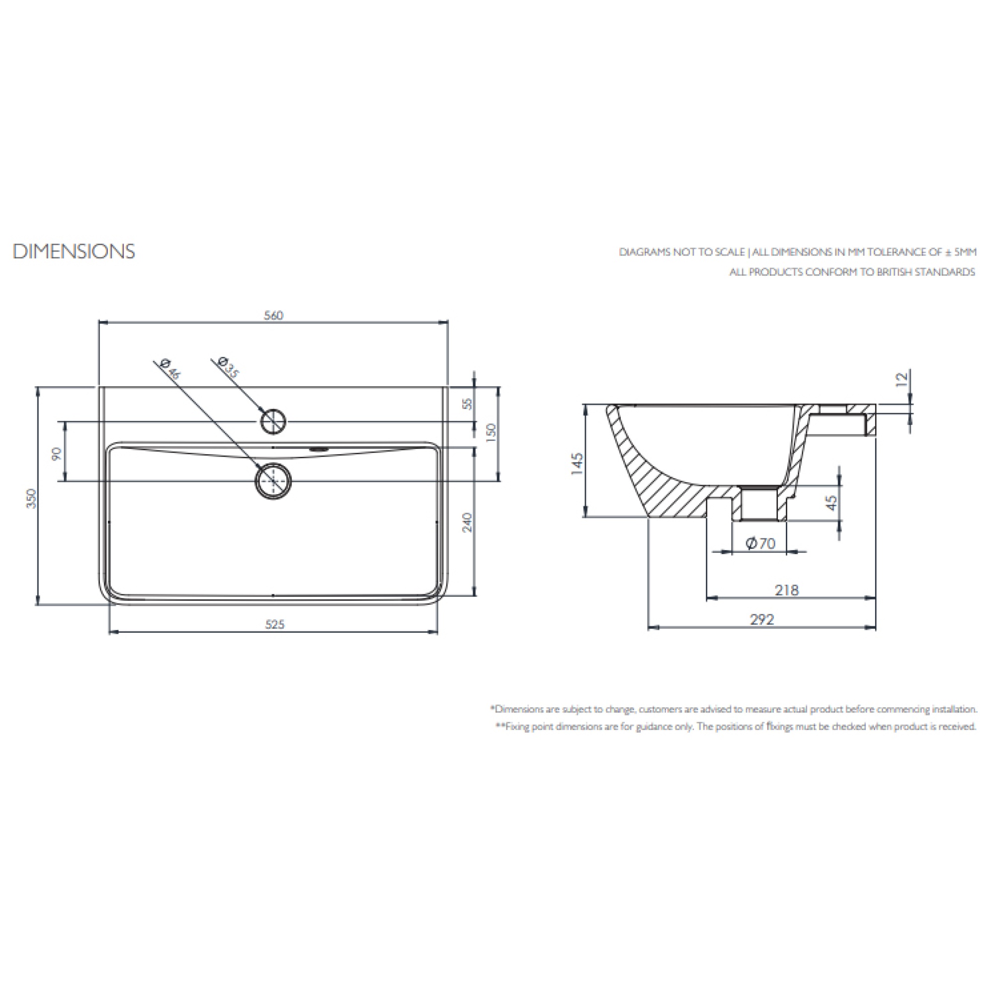 Tavistock Aerial Slim Depth Semi Countertop Basin | Sanctuary