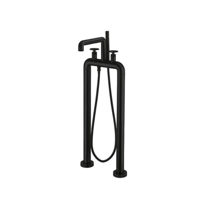 Crosswater UNION Matt Black Freestanding Wheel Bath Mixer | Sanctuary ...