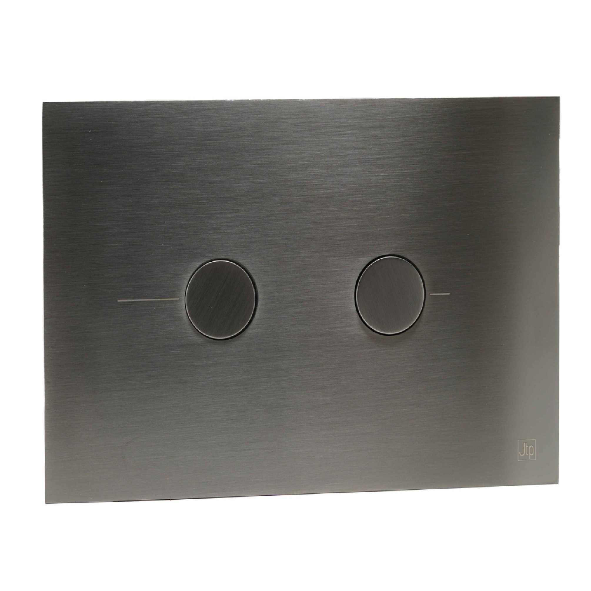 JTP Brushed Black Metal Pneumatic Dual Flush Plate
