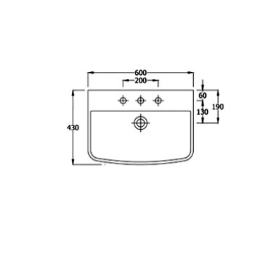 RAK Summit Basin & Semi Pedestal, RAK, Basins & Bowls | Sanctuary Bathrooms