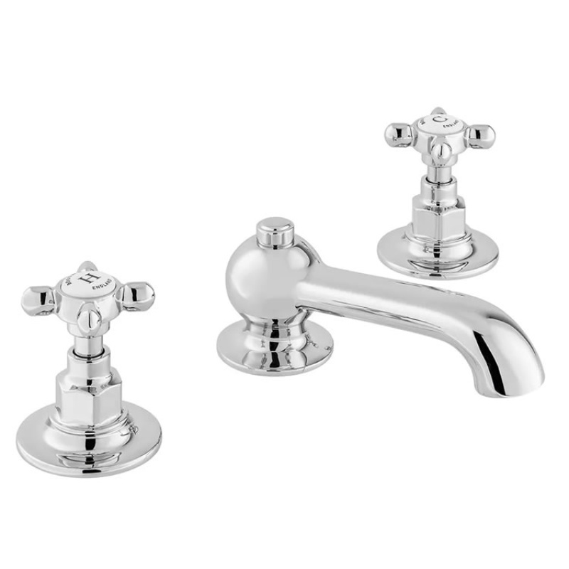 Booth & Co. Axbridge Cross Basin Mixer Tap | Sanctuary Bathrooms