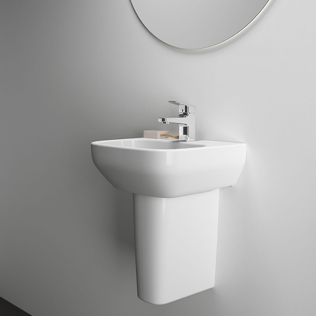 Ideal Standard i.life A Semi-Pedestal Cloakroom Basin | Sanctuary Bathrooms