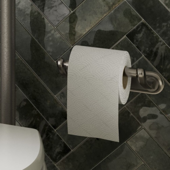 Burlington Guild Nickel Wall Hung Toilet Roll Holder | Sanctuary