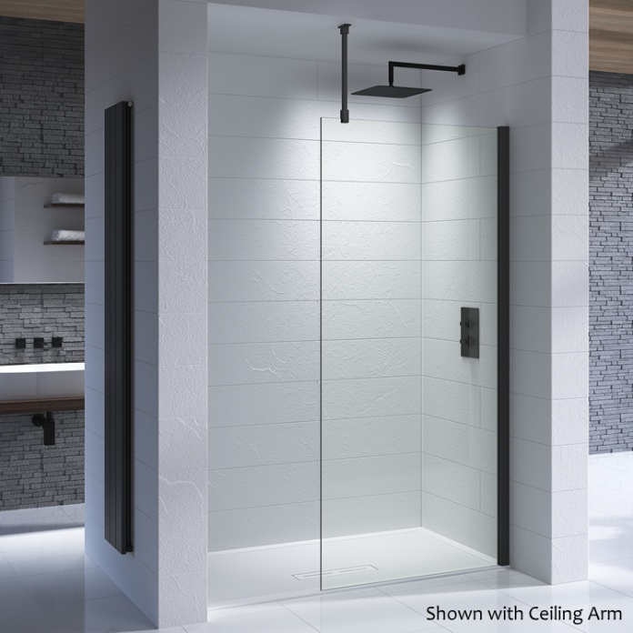 Kudos Ultimate 2 Black Wetroom Screen | Sanctuary Bathrooms
