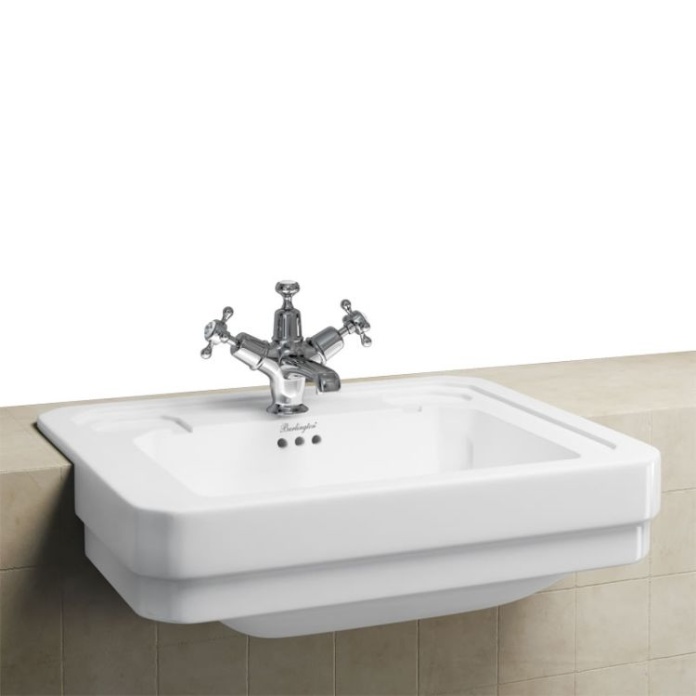 Burlington Contemporary 580mm Semi Recessed Basin
