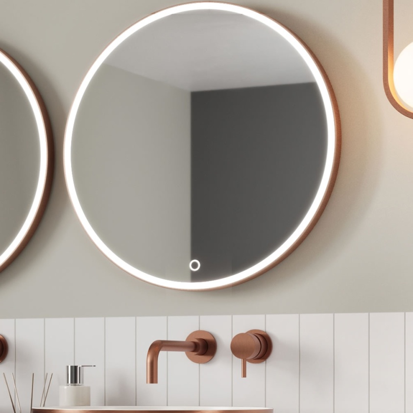 Crosswater Infinity 700mm Brushed Bronze LED Mirror | Sanctuary Bathrooms