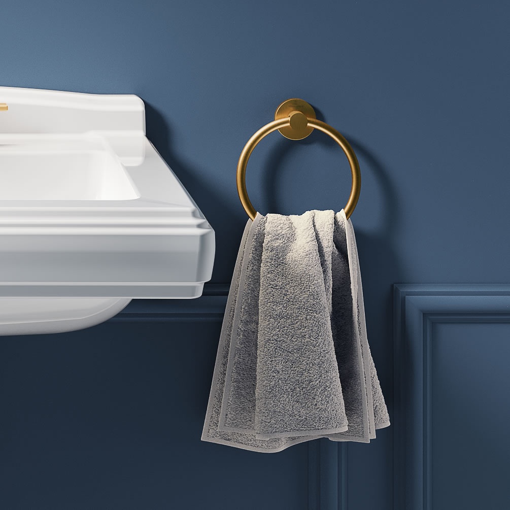 V&B Elements Tender Gold Towel Ring | Sanctuary Bathrooms