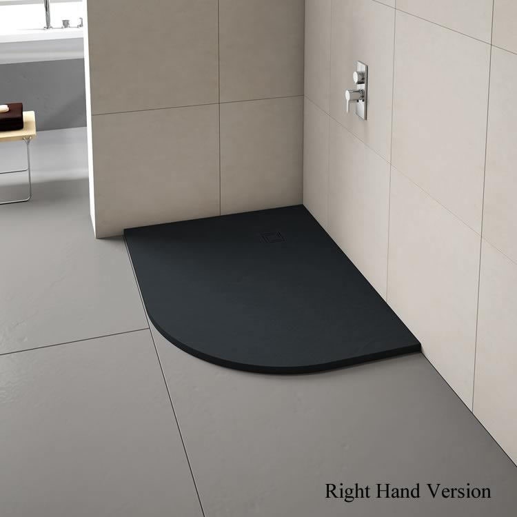 Merlyn Truestone Black 1200 x 900mm Offset Quadrant Shower Tray ...