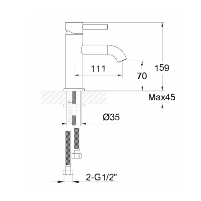 JTP Florence Chrome Single Lever Basin Mixer | Sanctuary Bathrooms