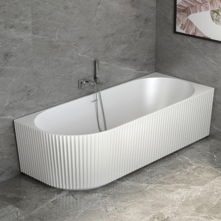 Camden Back To Wall Corner Freestanding Bath | Sanctuary Bathrooms