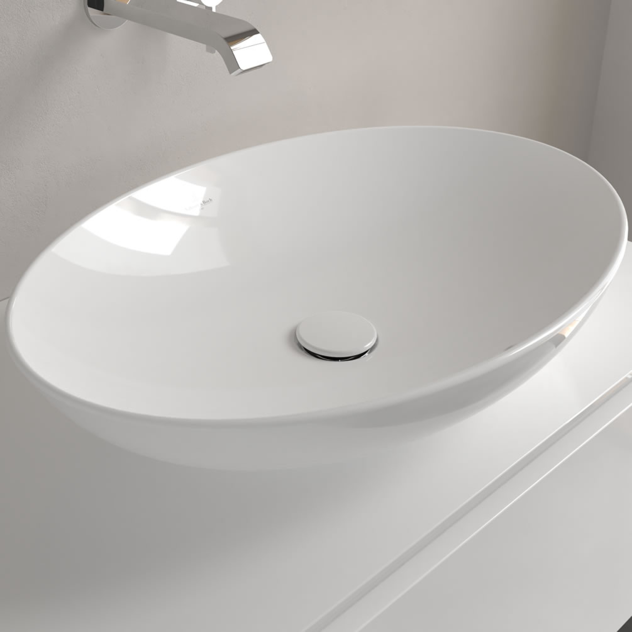 V&B Loop 620 White Alpin Countertop Basin | Sanctuary Bathrooms