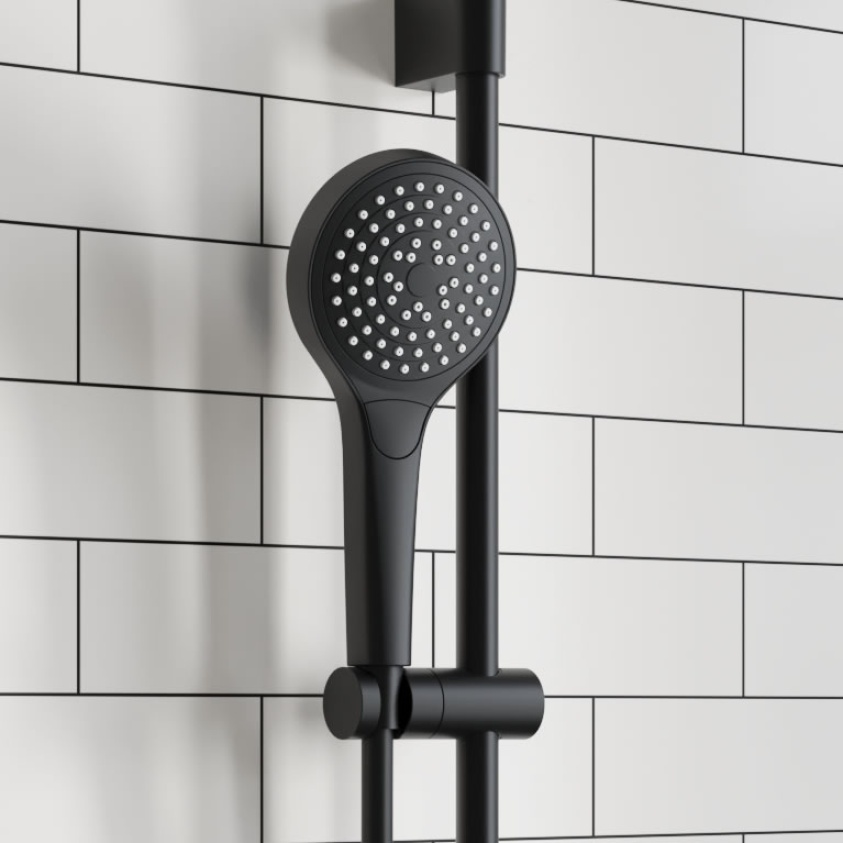 V&B Verve Black Complete Slide Rail Set | Sanctuary Bathrooms
