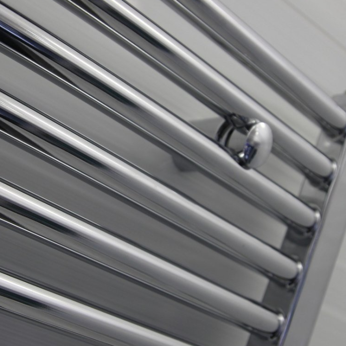 Radox Premier Flat Chrome Towel Radiator - Horizontal | Sanctuary Bathrooms