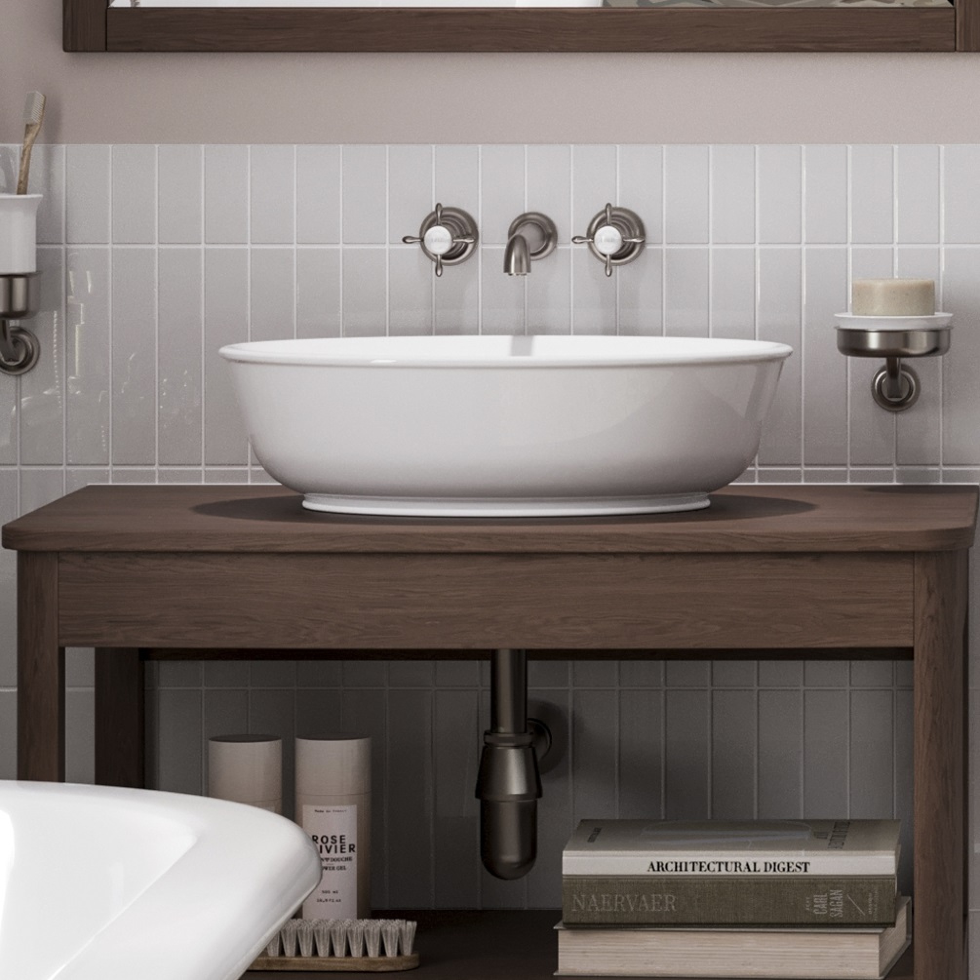 Burlington Guild 500 x 380 White Countertop Basin | Sanctuary