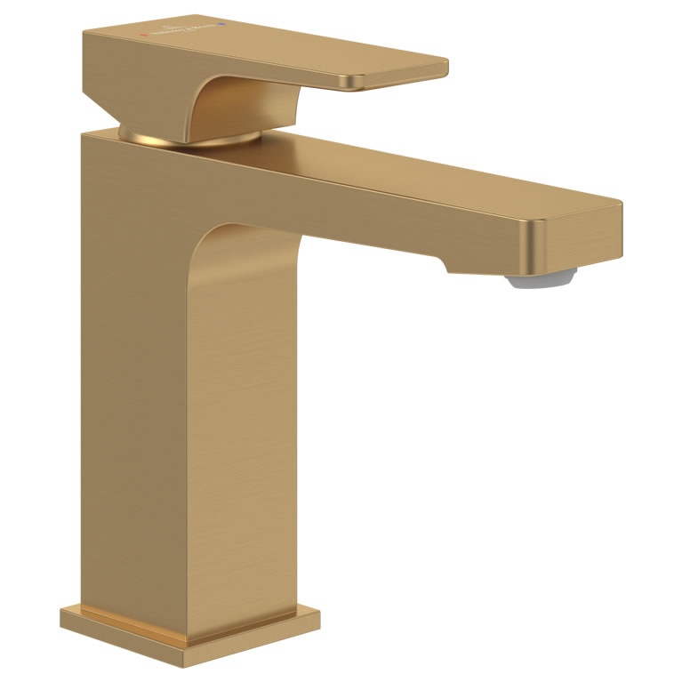 V&B Architectura Square Gold Basin Mixer & Waste | Sanctuary Bathrooms