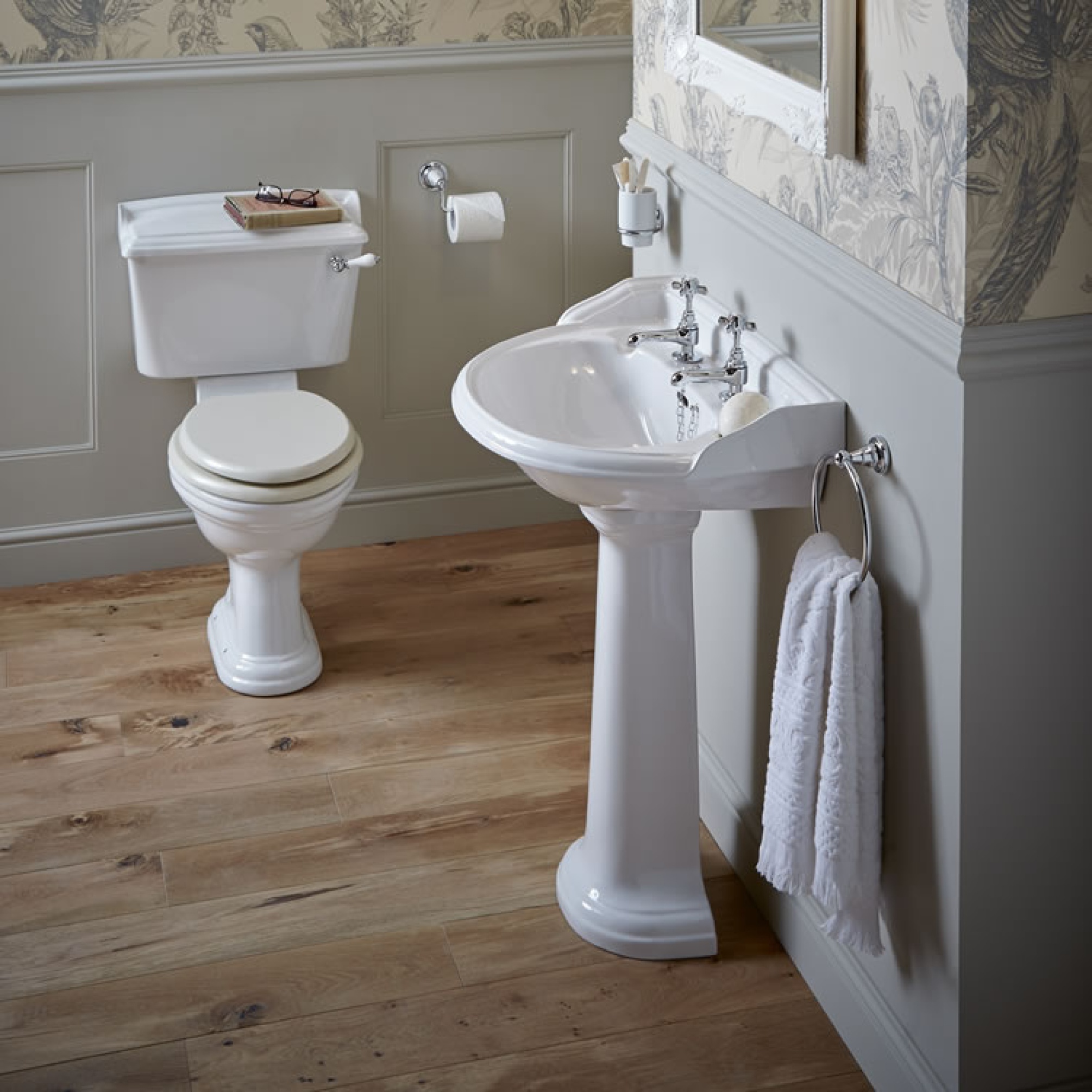 Heritage Dorchester Basin & Close Coupled WC Set | Sanctuary Bathrooms
