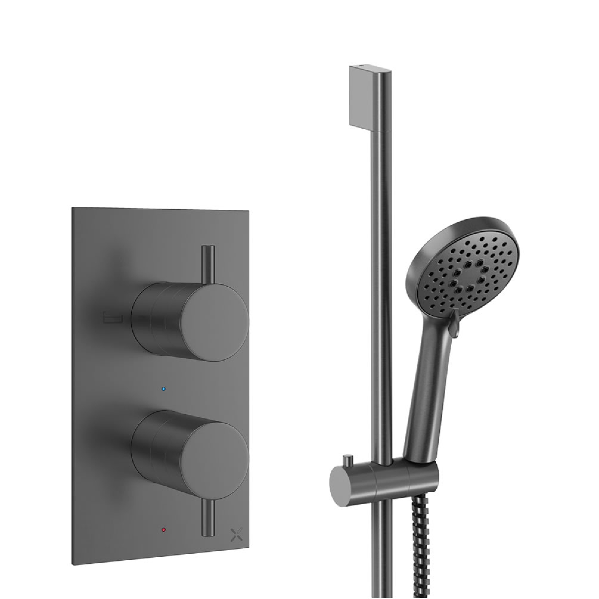 Crosswater Design Slate 1-Way Slide Rail Shower | Sanctuary