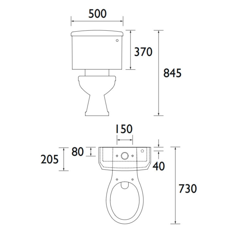 Heritage Hatton Close Coupled Toilet & Cistern | Sanctuary Bathrooms