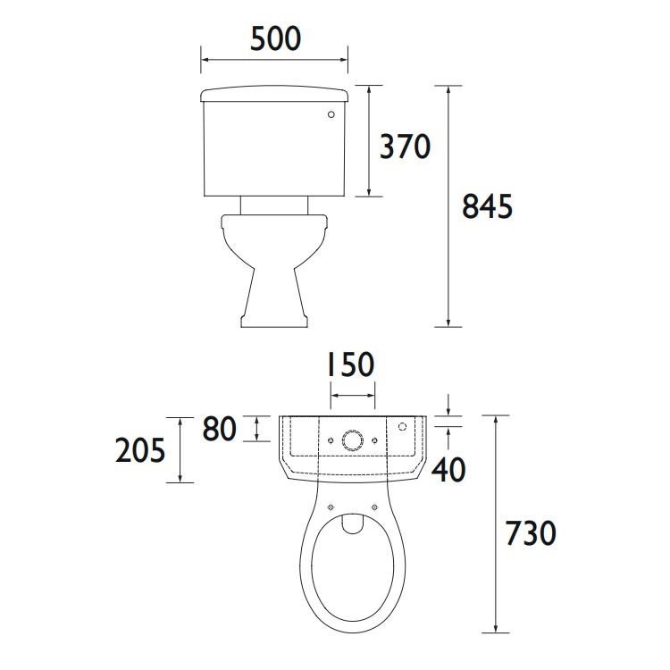 Heritage Hatton Close Coupled Toilet & Cistern | Sanctuary Bathrooms
