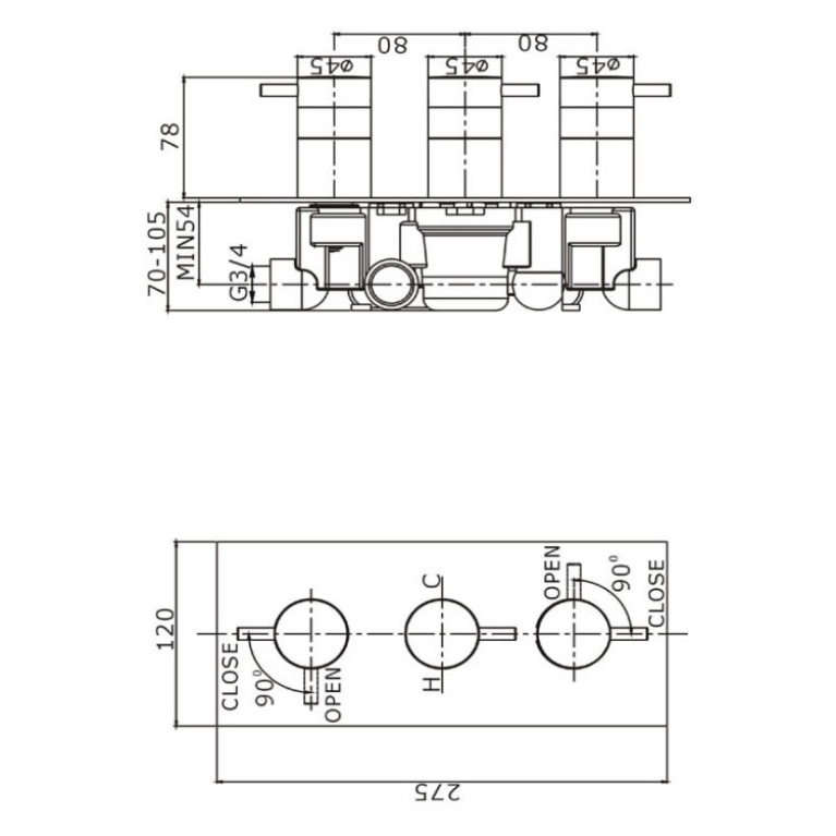 Crosswater Kai Lever Shower Valve Pack | Sanctuary Bathrooms