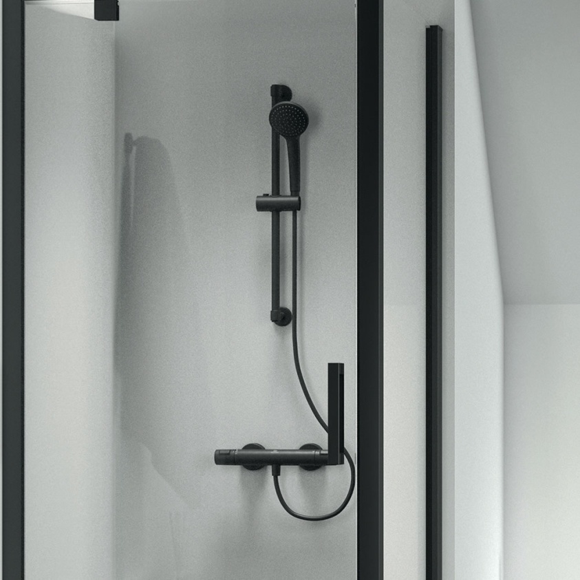 Ideal Standard Ceratherm T25 Black Riser Rail Kit | Sanctuary Bathrooms