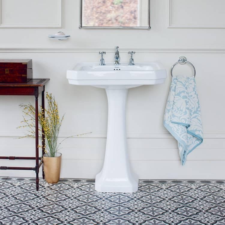 Burlington Victorian 610mm Basin & Pedestal | Sanctuary Bathrooms