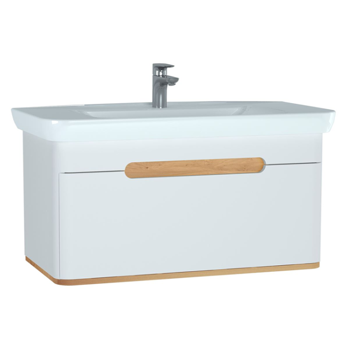 VitrA Sento Matt White 1000mm Drawer Unit | Sanctuary Bathrooms