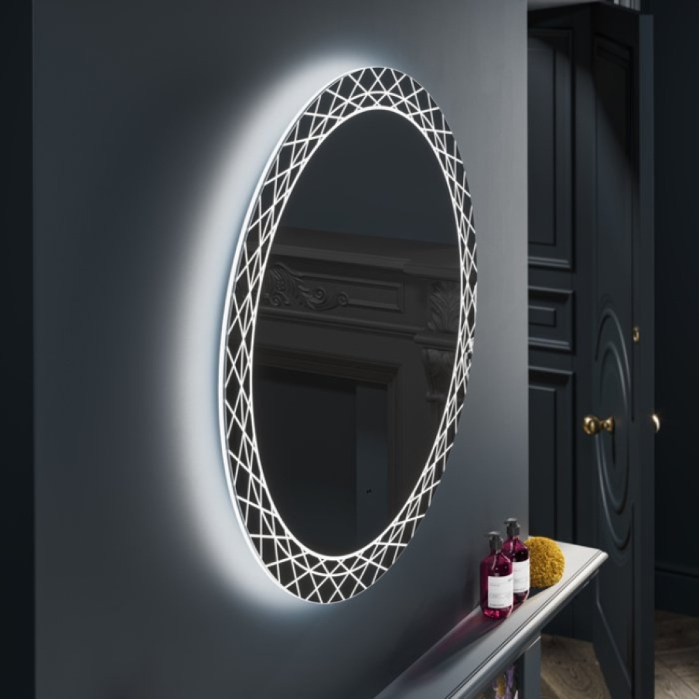 hib. Bellus Ornate Round LED Bathroom Mirror | Sanctuary Bathrooms