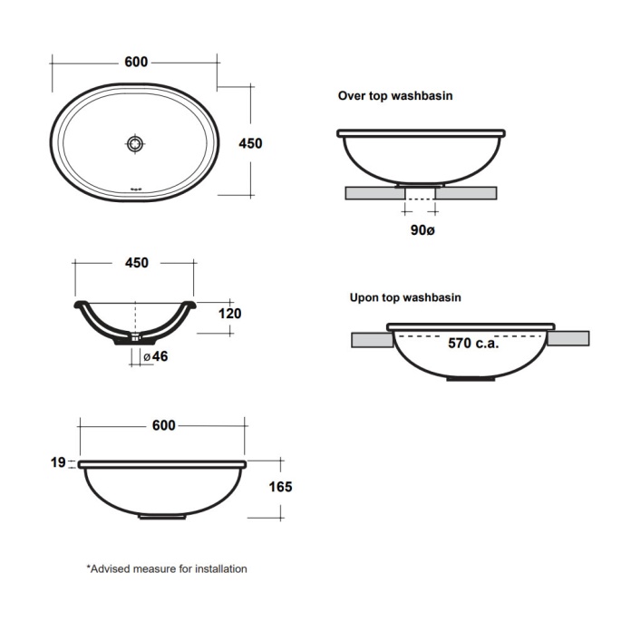 Imperial Regent Countertop Basin - RG1VB01030 | Sanctuary Bathrooms
