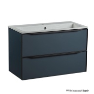 Roper Rhodes Frame 800mm Derwent Blue Wall Mounted Vanity Unit & Basin ...
