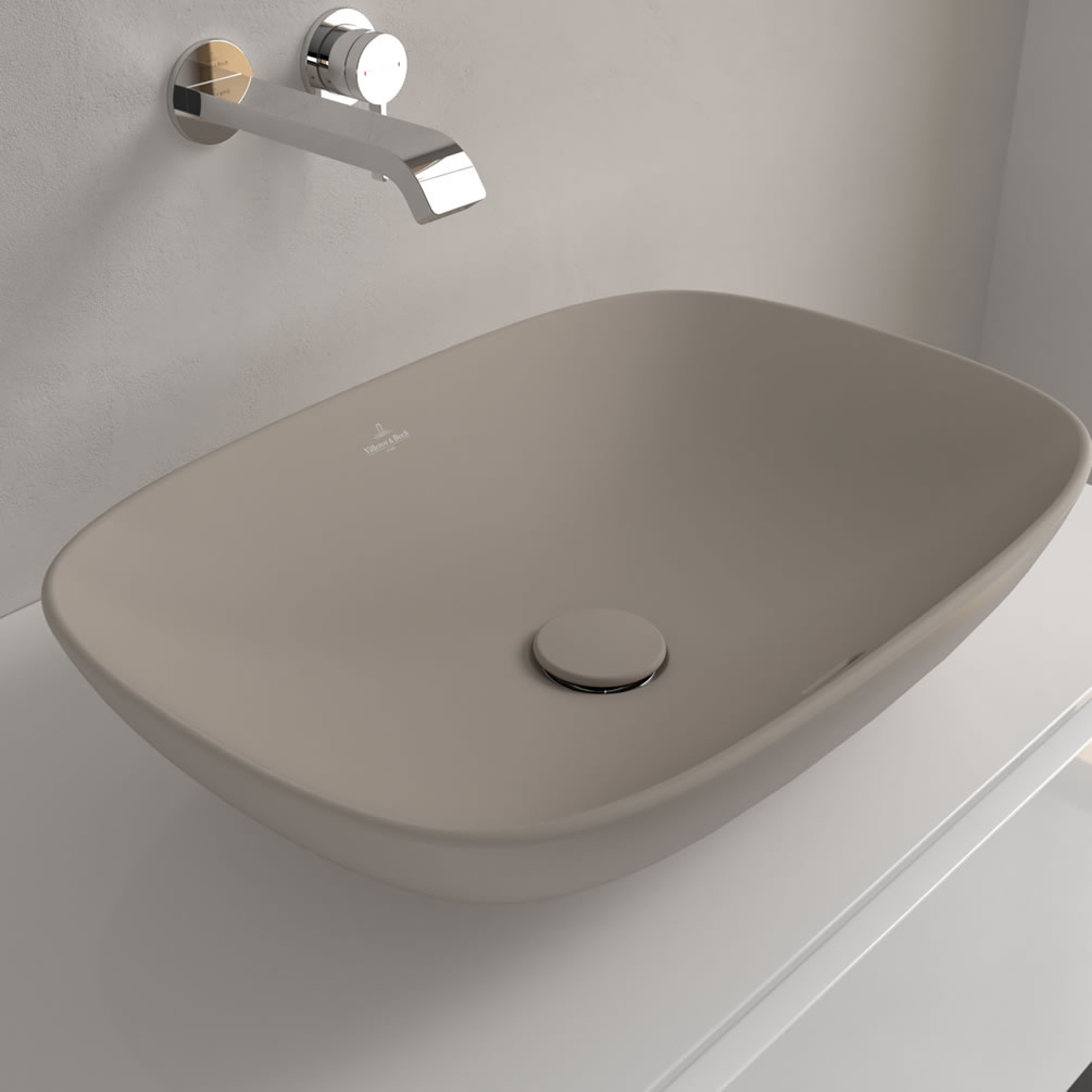 V&B Loop 560 Almond Rectangular Basin | Sanctuary Bathrooms