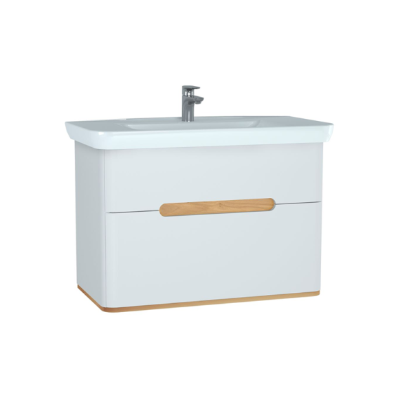 VitrA Sento White 1000mm 2 Drawer Unit | Sanctuary Bathrooms