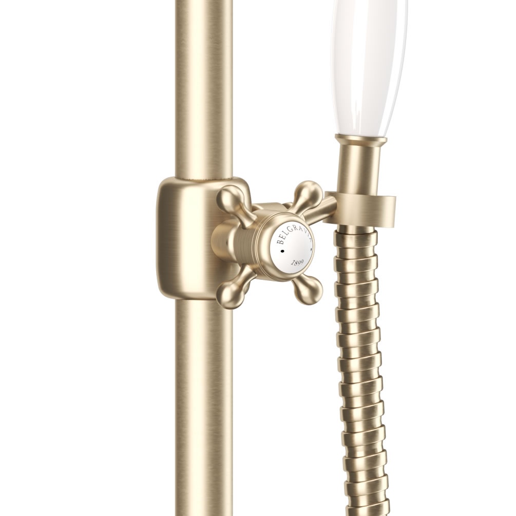 Crosswater Belgravia Brass Slide Rail Kit | Sanctuary Bathrooms