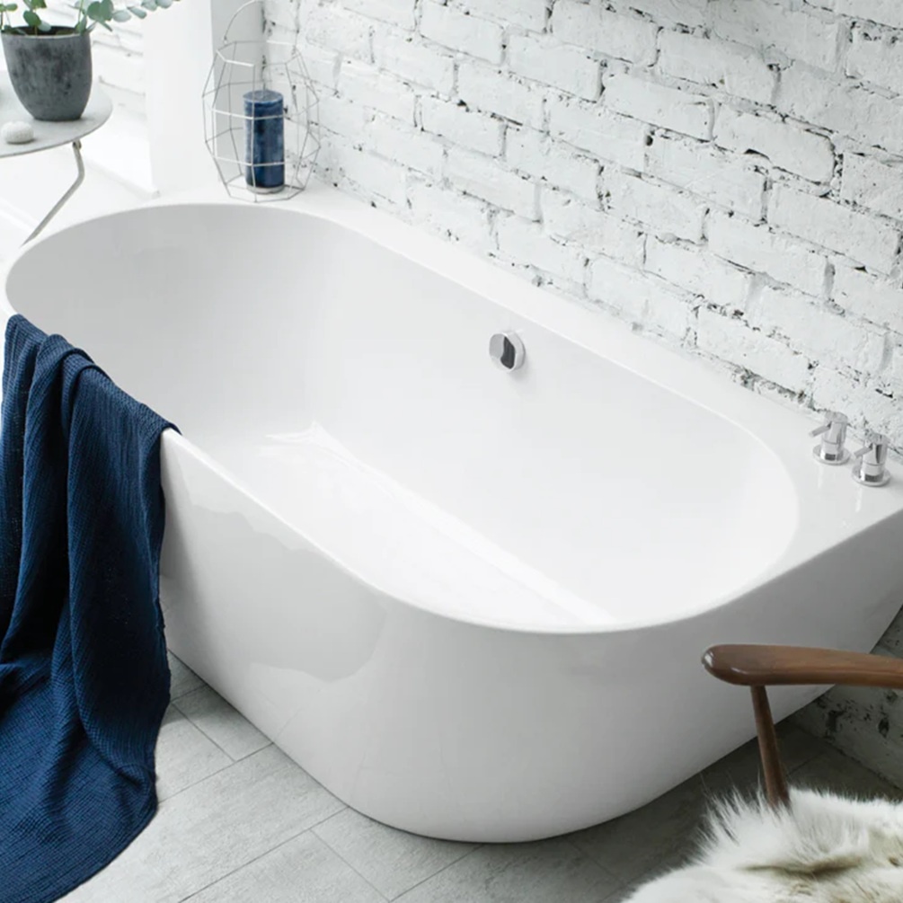 Waters Natura 1660mm Loche Back-To-Wall Freestanding Bath | Sanctuary